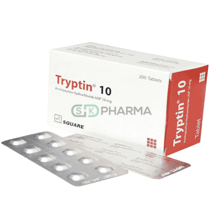 Tryptin | 10 mg | Tablet | ট্রিপটিন ১০ মি.গ্রা. ট্যাবলেট | SK Pharma