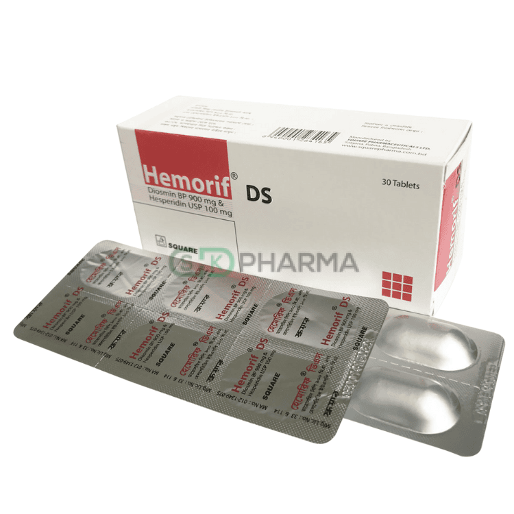Hemorif DS | 900 mg+100 mg | Tablet | হেমোরিফ ডিএস ৯০০ মি.গ্রা.+১০০ মি ...